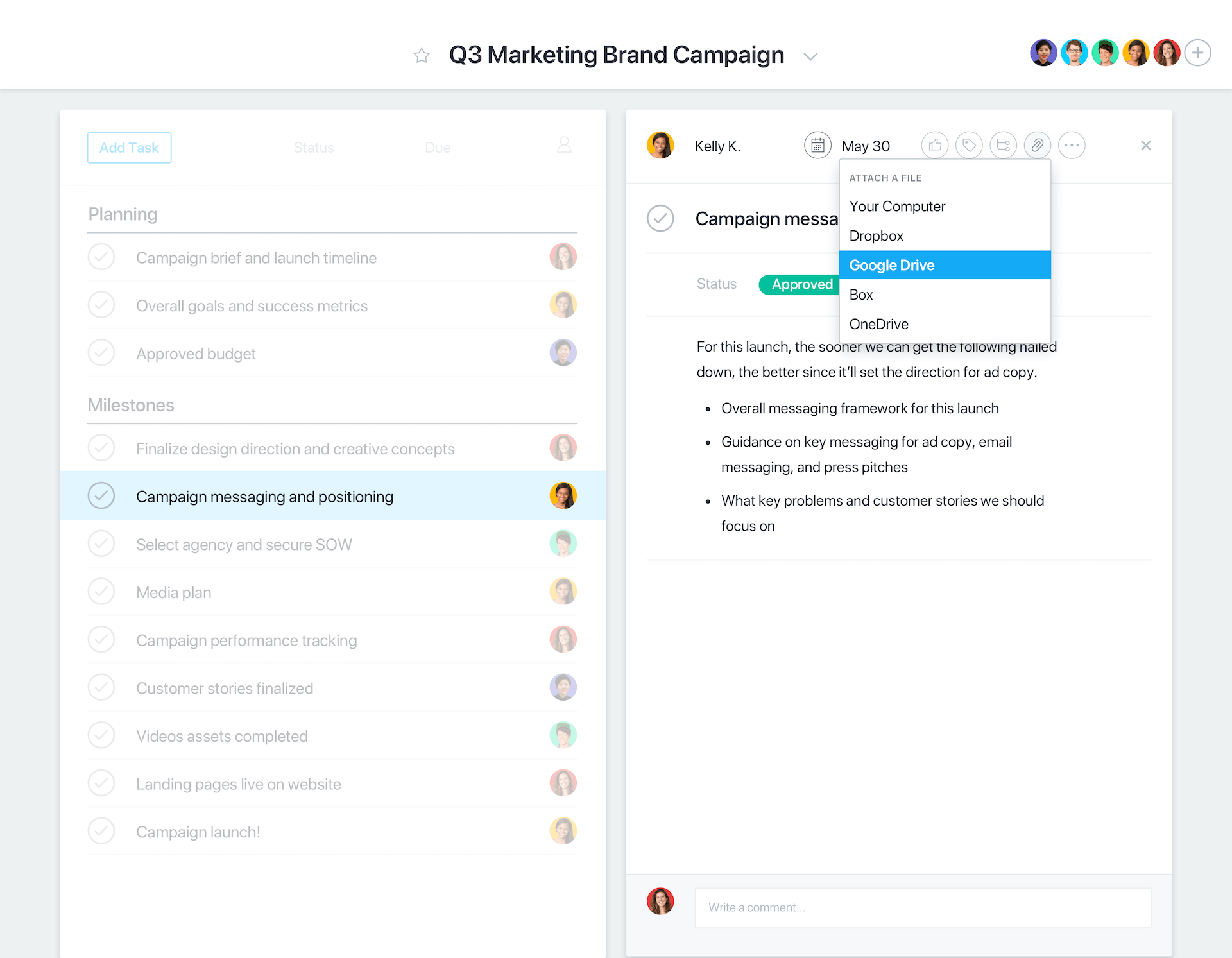 Erstellen Sie ein Online-Kanban-Board zur Verwaltung von Projekten · Asana