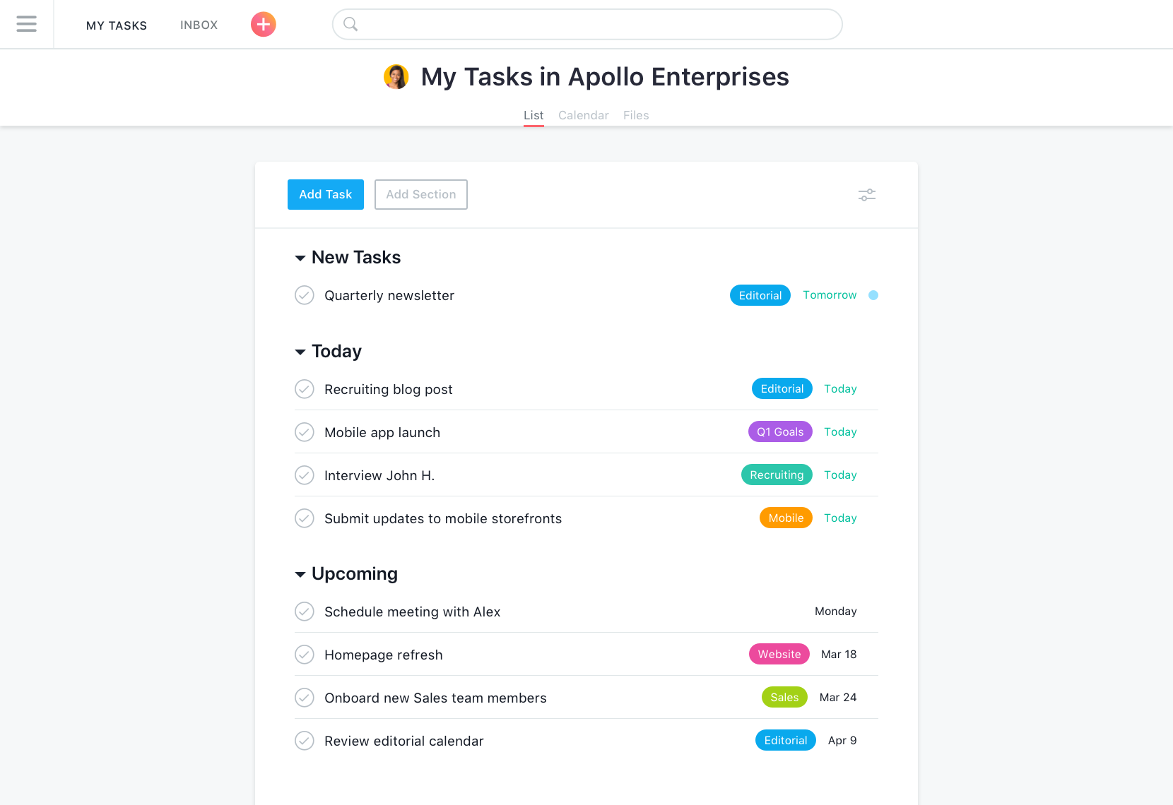To Do List Software App To Manage Tasks Asana Asana