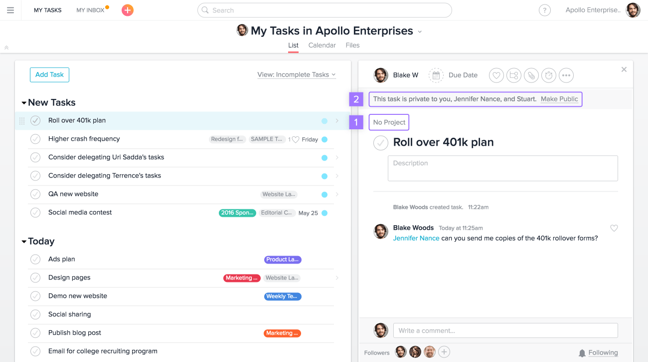 Task Permissions Product Guide · Asana