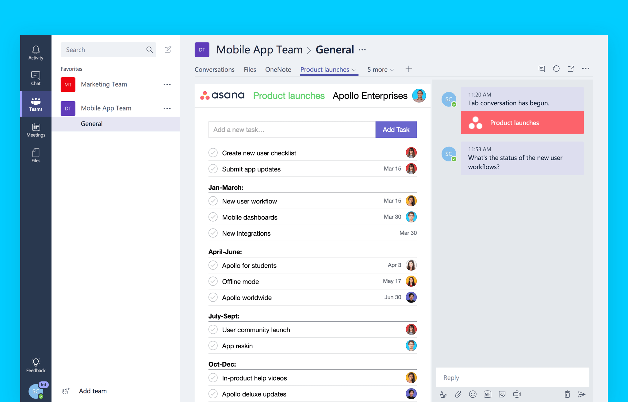 Microsoft Teams Asana Asana Microsoft Teams Asana Asana