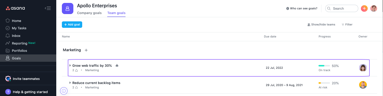 How to Get Started With Asana Goals | Product Guide • Asana