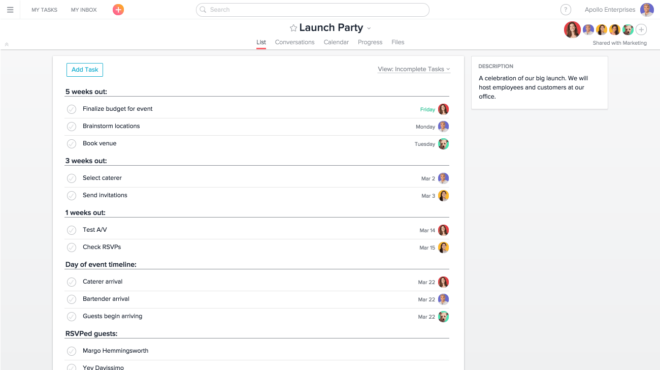 Using Asana For Event Management Planning Product Guide Asana
