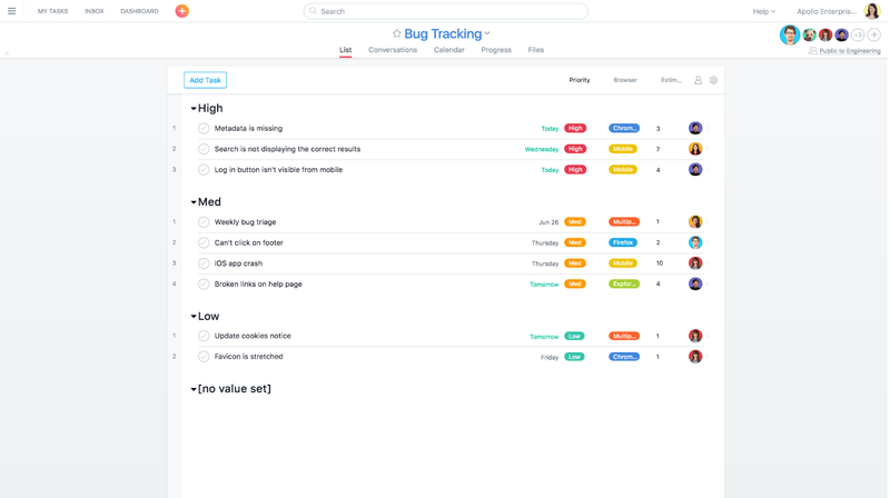 Bug Tracking In Asana Product Guide Asana